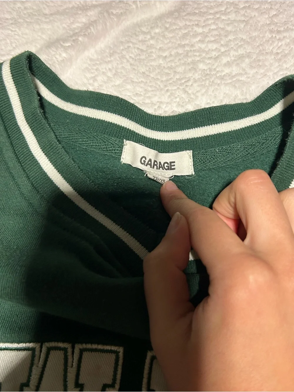 Garage | Tops | Garage Green New York Crewneck With Yellow Script ...